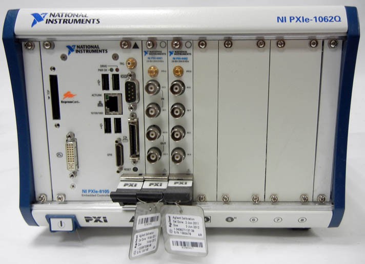 NATIONAL INSTRUMENTS PXIe-1062Q 8-SLOT CHASSIS w/ PXIe-8105 PXI-4461 & 4462